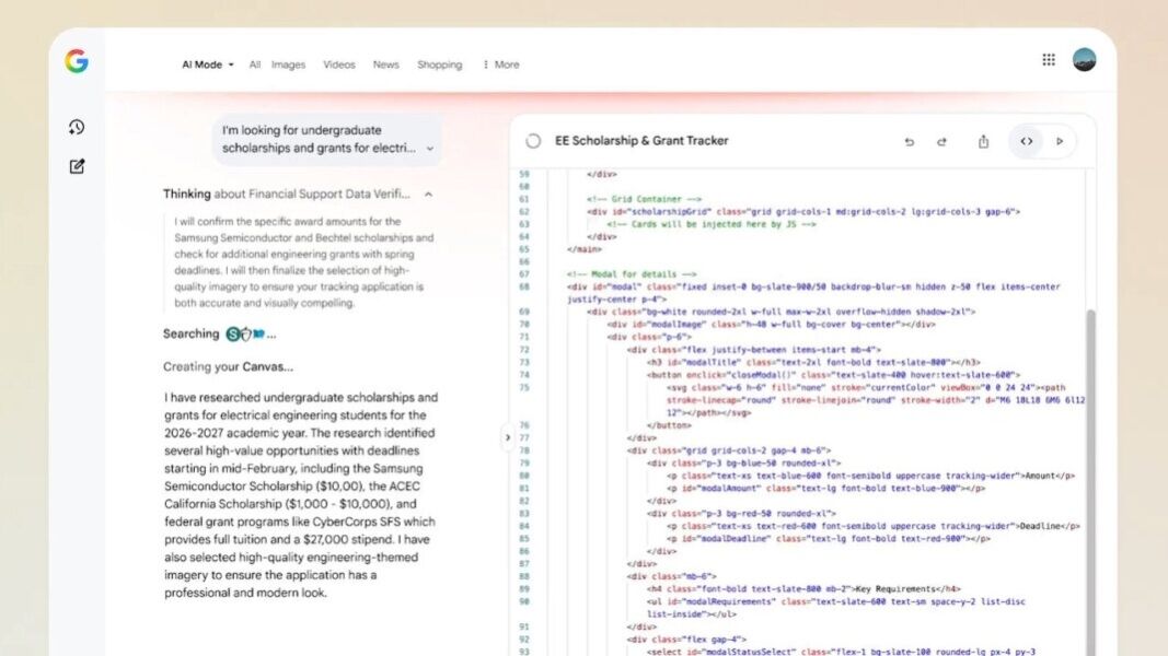 Google Launches Canvas in AI Mode for All U.S. Users