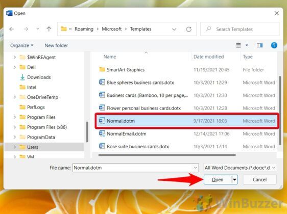 How to Use Word Templates and Change the Template File "Normal.dotm"