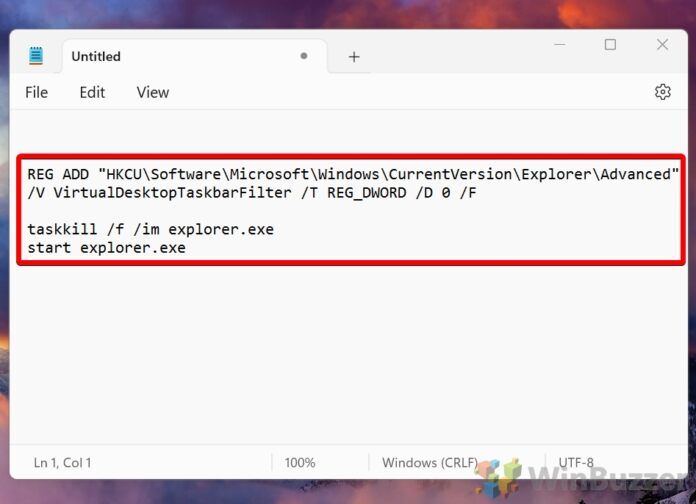 How to Show All Open Windows on the Taskbar in Windows 11 - WinBuzzer